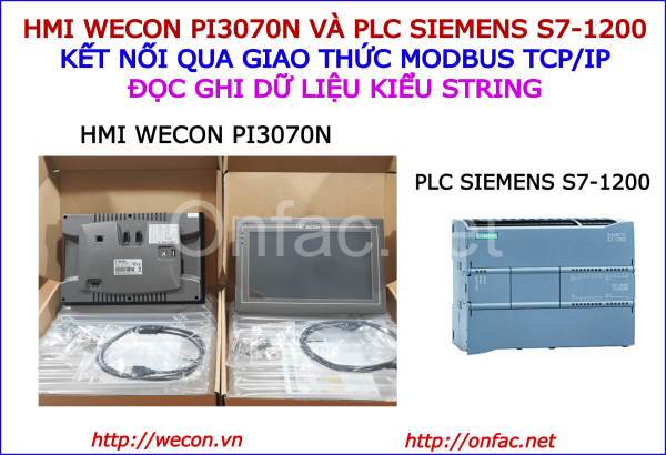 PLC SIEMENS S7 1200 kết nối với màn hình HMI WECON